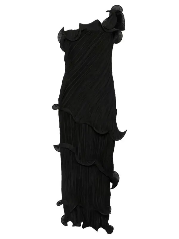 Cult Gaia One-shoulder Midi Dress - Black