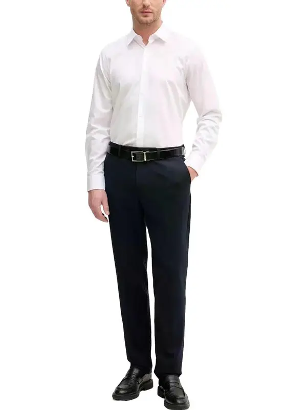 BENETTON Tailored Belt-loop Trousers - Blue