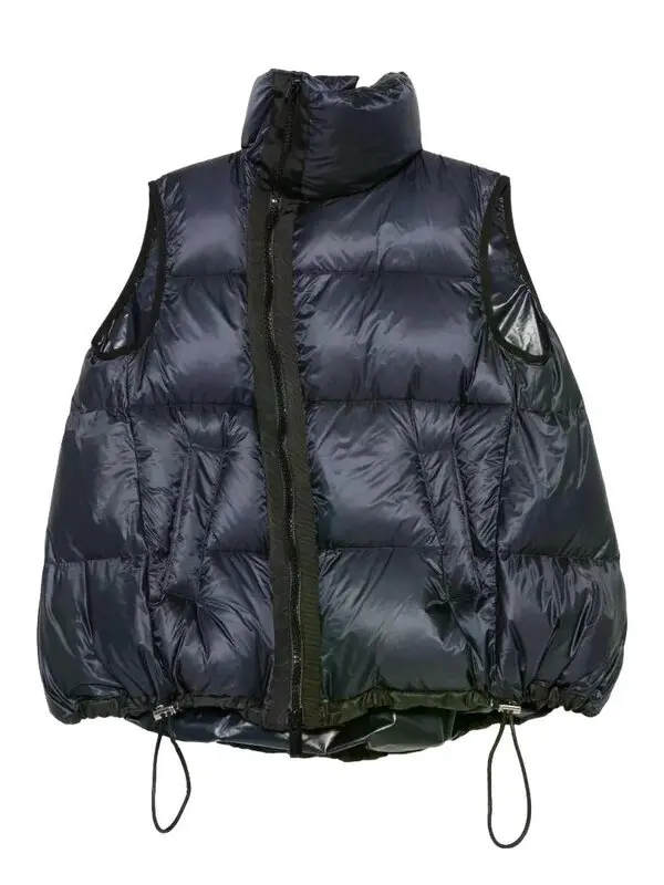 Sacai Quilted Zip-up Gilet - Blue