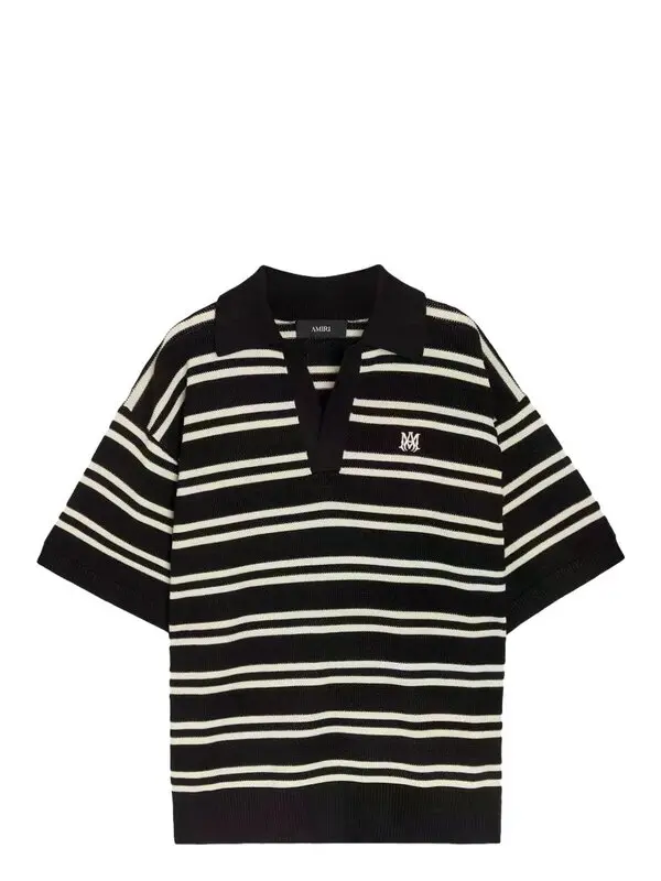 Amiri Ma-monogram Striped Sweater - Black
