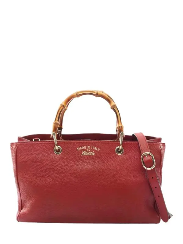 Gucci Bamboo Shopper Tote Bag - Red