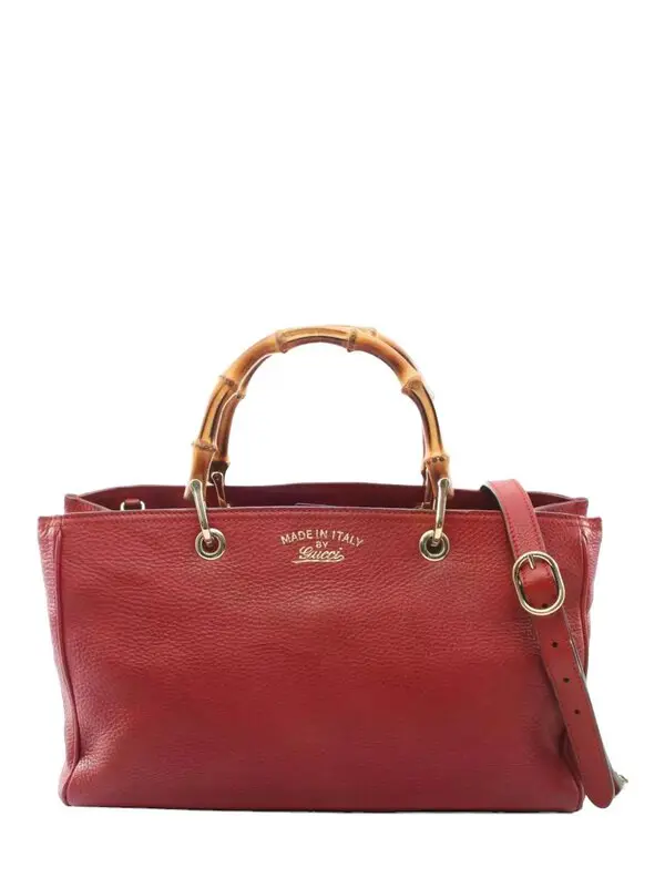 Gucci Bamboo Shopper Tote Bag - Red