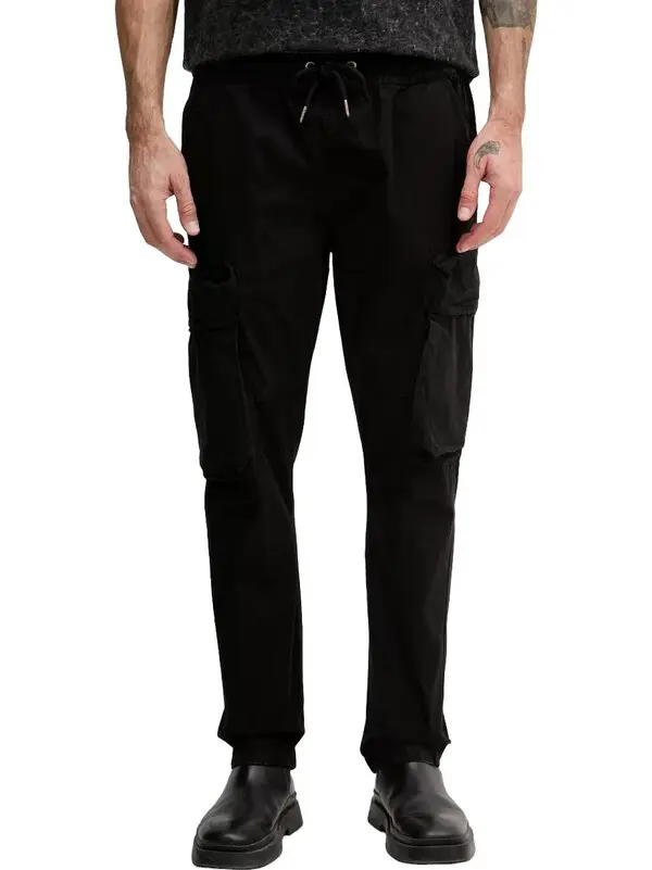 Alpha Industries Cargo Pants With Drawstring Waist - Black