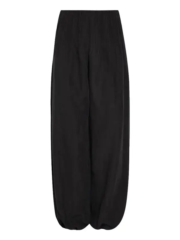 Vince Smocked Waist Trousers - Black