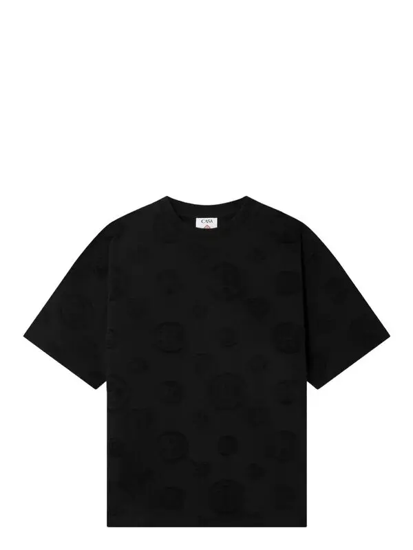Casablanca Monogram-print Cotton T-shirt - Black