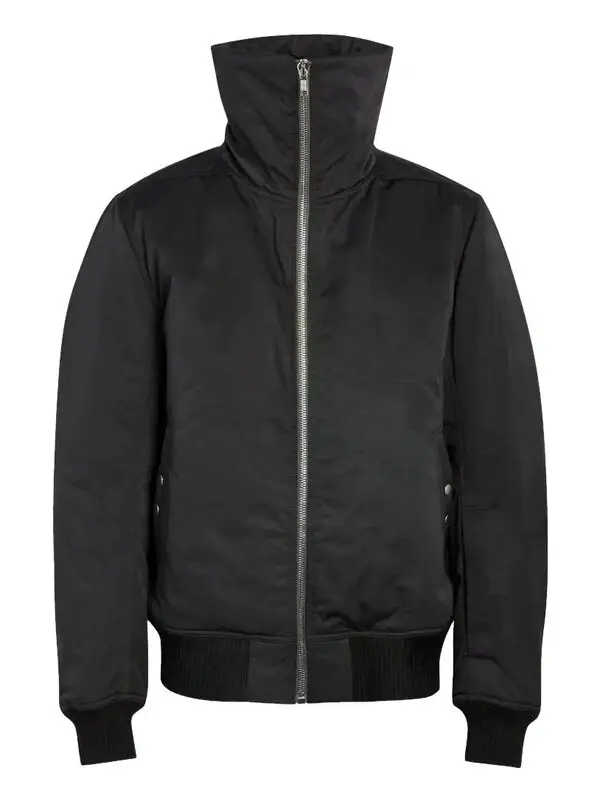 Rick Owens High Neck Bomber Jacket - Black