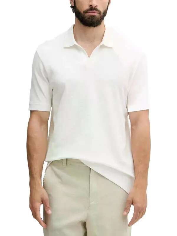 Marc O'polo V-neck Textured-finish T-shirt - White