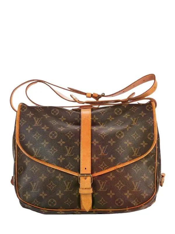 LOUIS VUITTON Saumur Gm Monogram Canvas Cross Body Bag - Brown