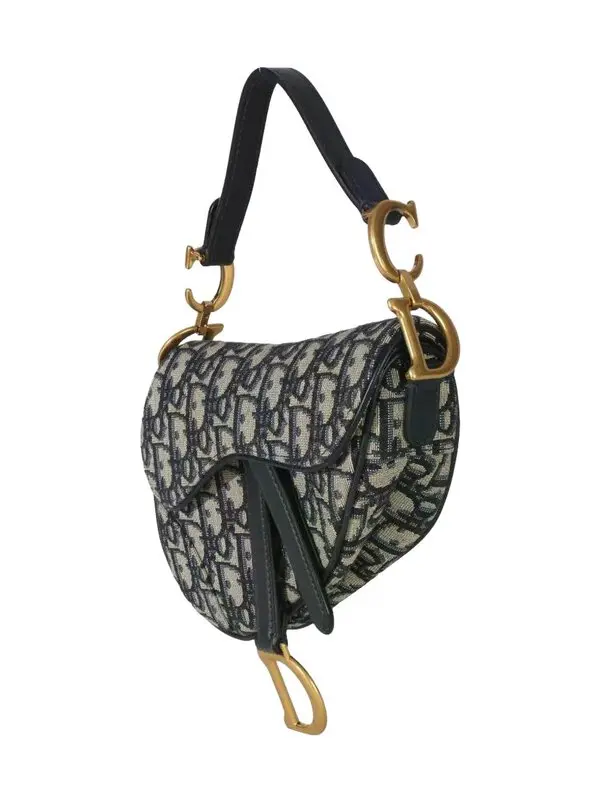 Dior 2021 Mini Oblique Saddle Handbag - Blue