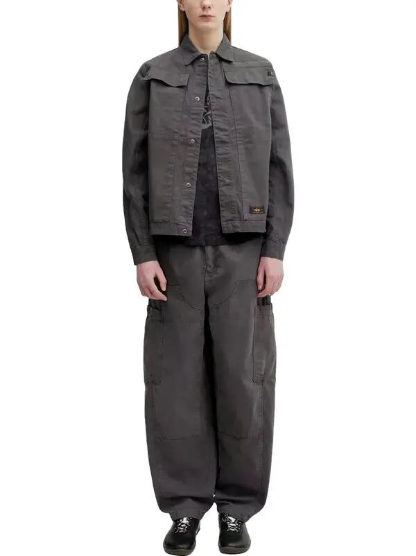 Alpha Industries Logo-patch Flap-pocket Jacket - Grey