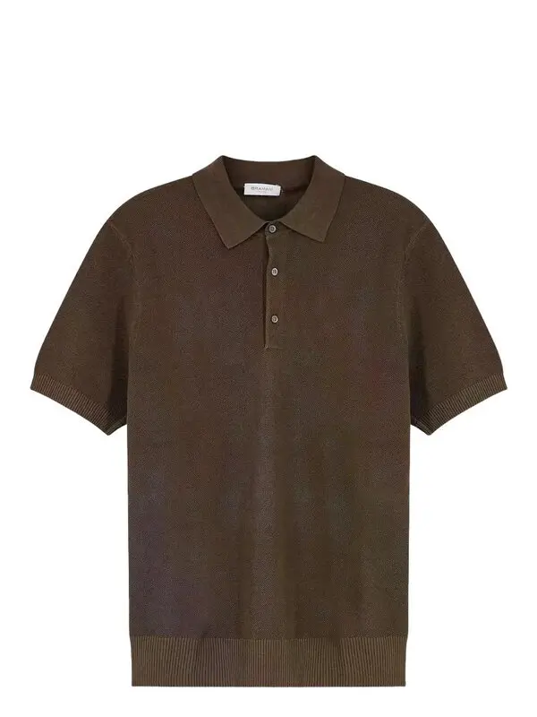 BRAMANI CASHMERE Short-sleeve Knit Sweater - Brown