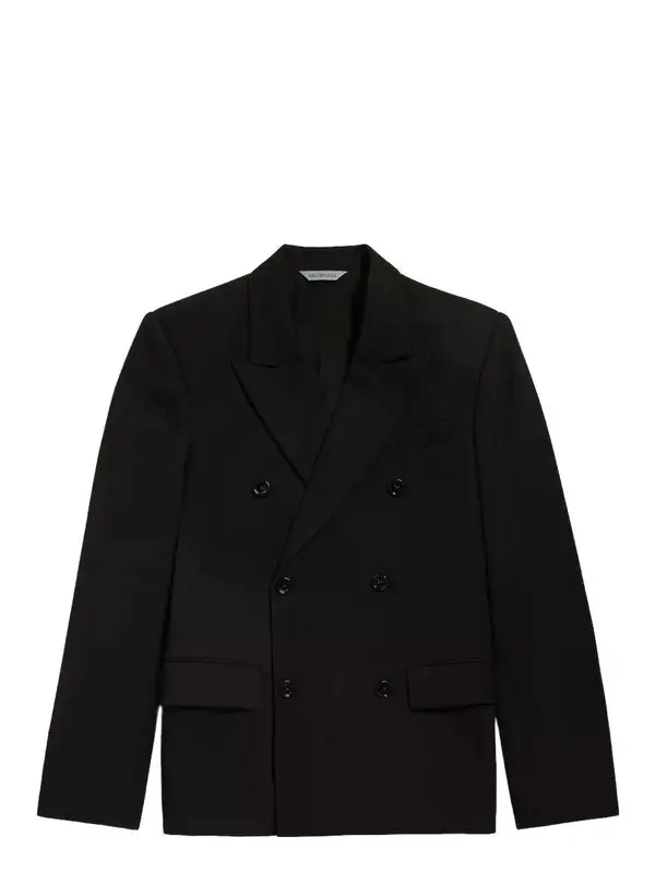 Balenciaga Double-breasted Blazer - Black