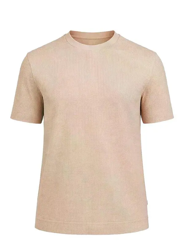 BOSS Waffle-knit T-shirt - Neutrals