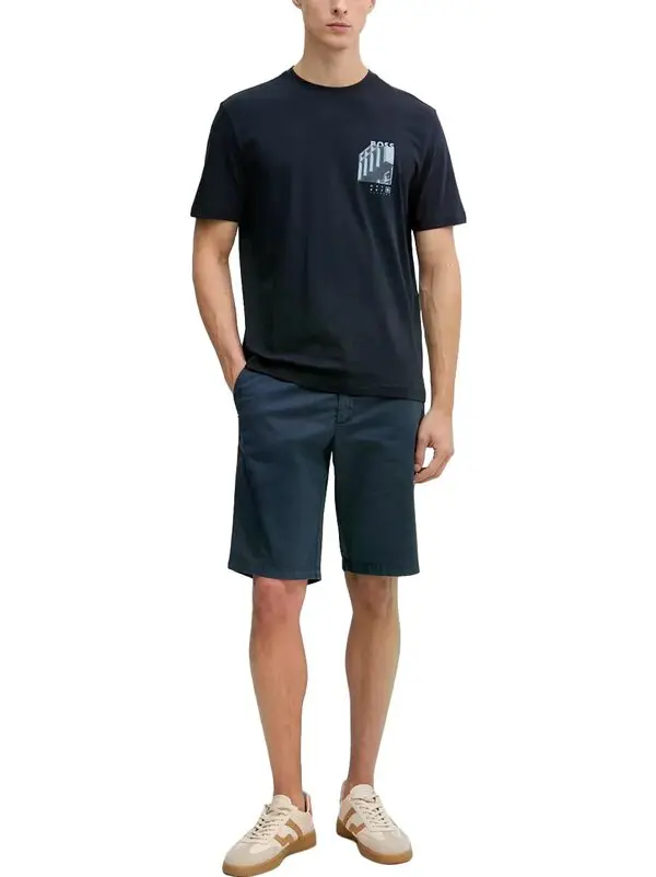TRUSSARDI Embroidered Logo Shorts - Blue