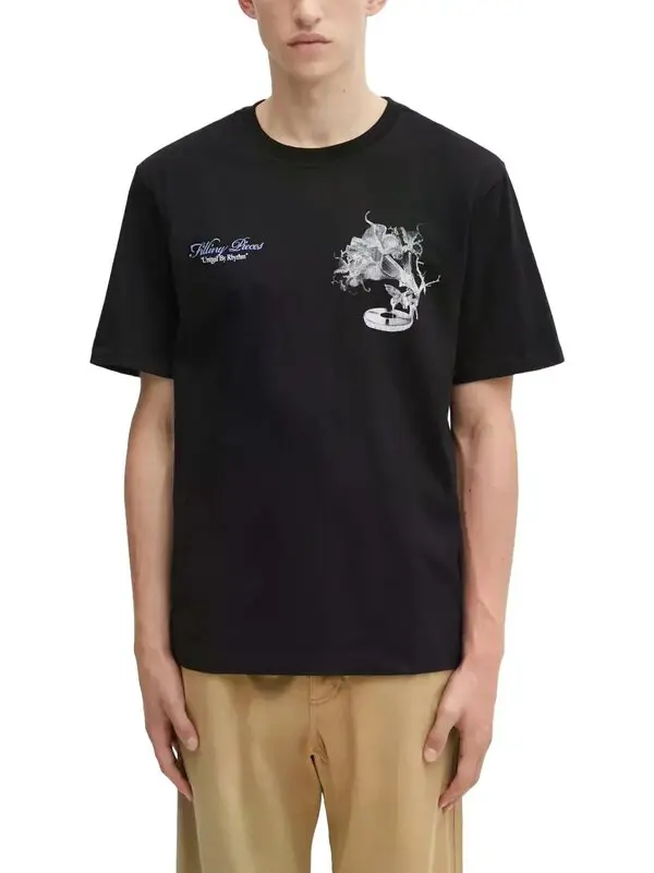 Filling Pieces Graphic-print Logo-print T-shirt - Black