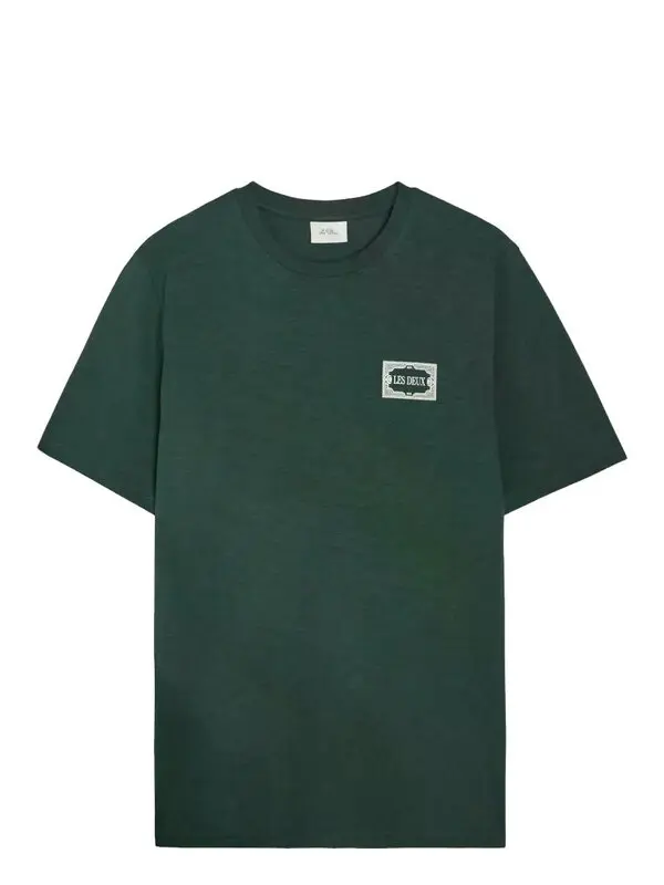 LES DEUX Logo-patch T-shirt - Green