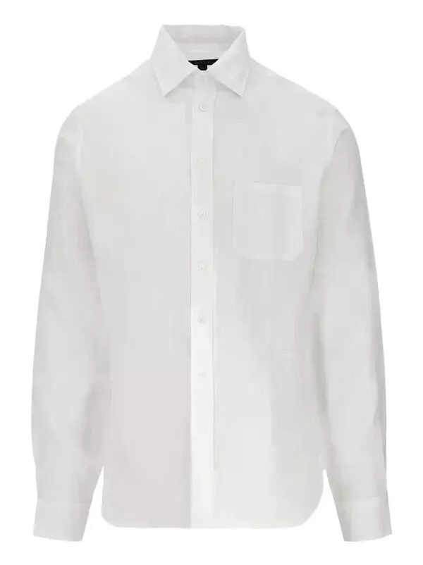 Sease Classic Bd Linen Chest-pocket Shirt - White
