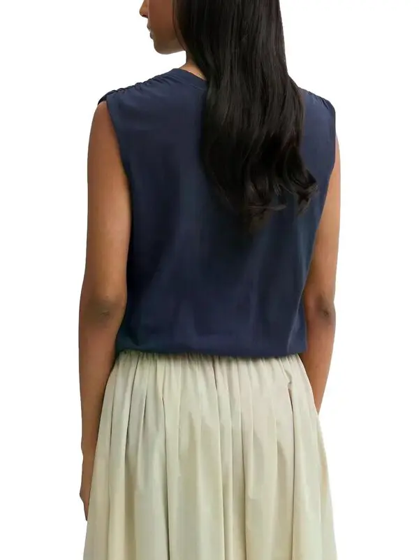 Rag & Bone Mica Ruched-shoulder Top - Blue