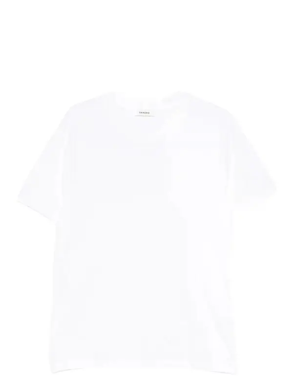 Sandro Round-neck Short-sleeve T-shirt - White