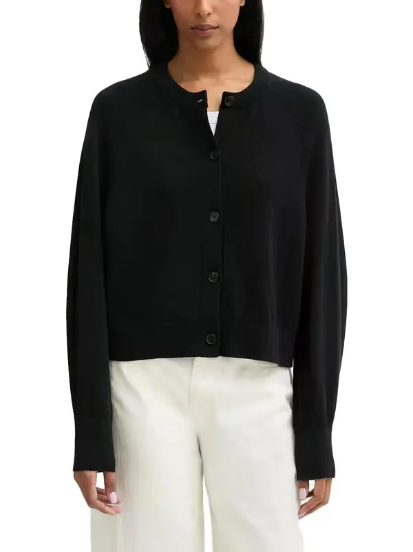 Marc O'polo Raglan Sleeve Button-up Cardigan - Black