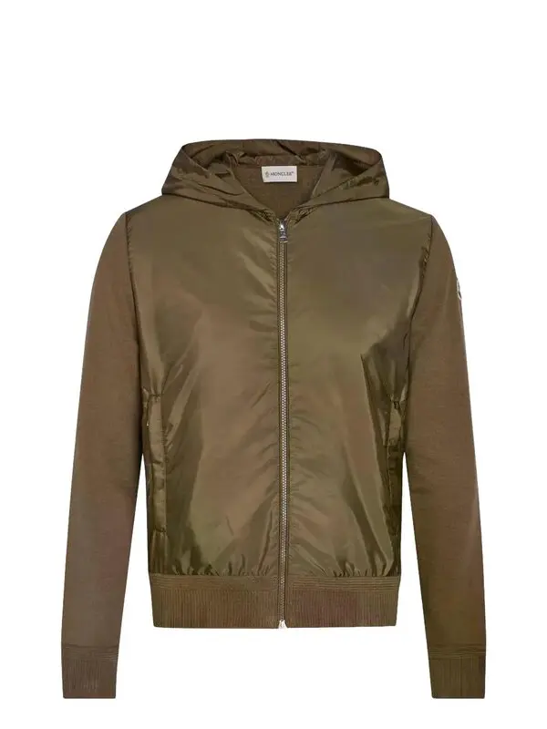 Moncler Panelled Hoodie - Green