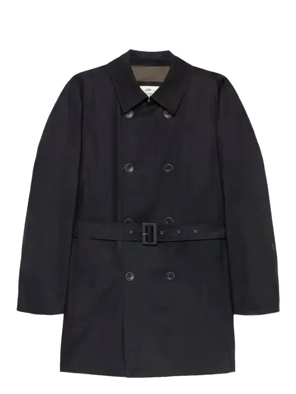 Herno Belted Double-breasted Coat - Black