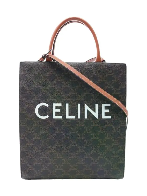 Celine Triomphe Canvas Tote Bag - Black