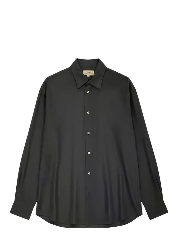 Valentino Garavani Long-sleeve Button-down Shirt - Black