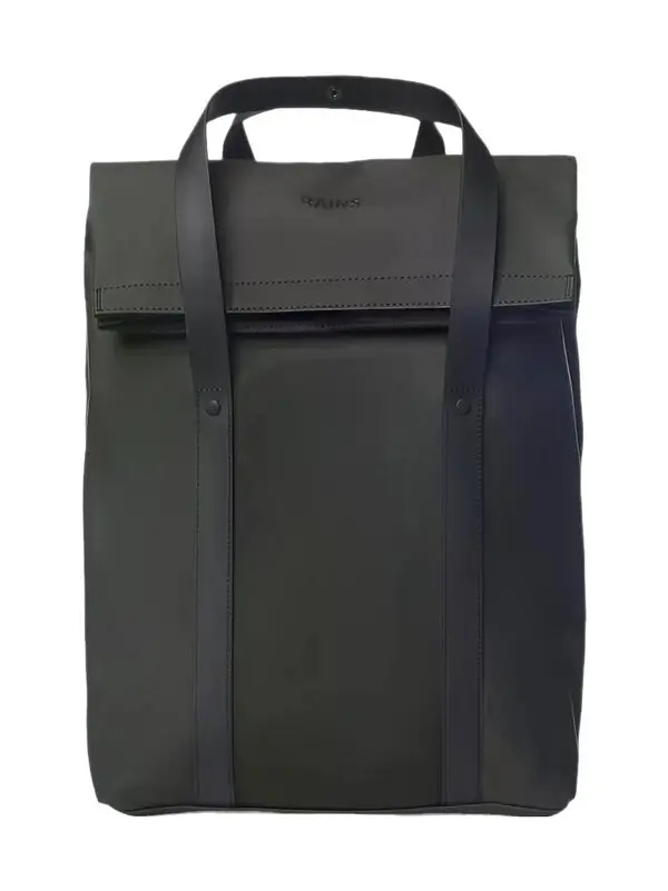 Rains Logo-embossed Foldover Backpack - Green