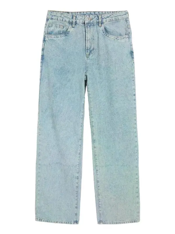MKI MIYUKI ZOKU Bleach-wash Straight Leg Jeans - Blue
