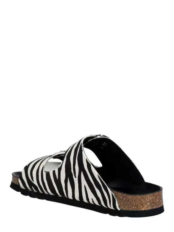 DR. SCHOLL'S SHOES Noelle Zebra-print Slides - White