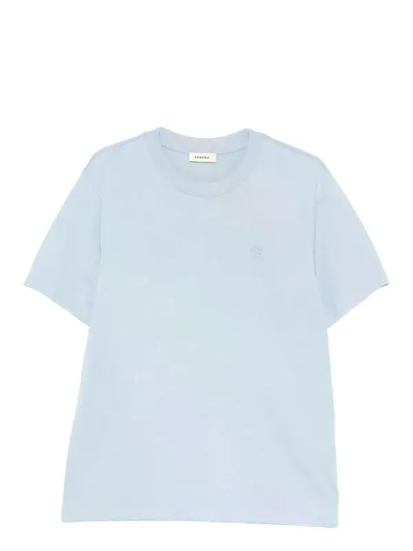 Sandro Logo-patch T-shirt - Blue