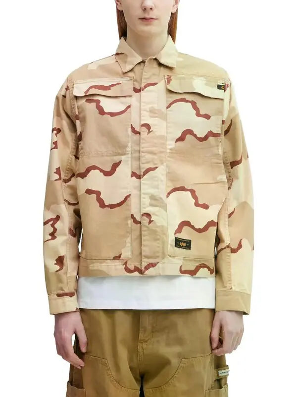 Alpha Industries Camouflage Print Chore Jacket - Neutrals