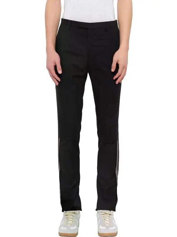 LANVIN Tailored Trousers With Contrast Side Panels - Black