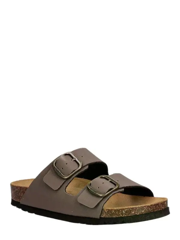 DR. SCHOLL'S SHOES Josephine Buckle-fastening Double-strap Slides - Brown