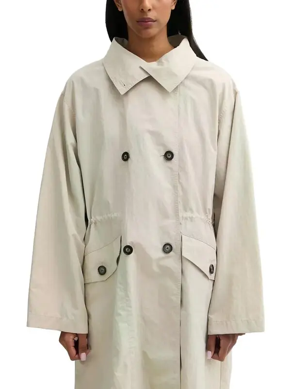 Marc O'polo Double-breasted Hooded Coat - Neutrals