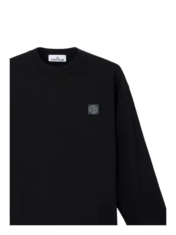 Stone Island Logo-patch Long-sleeve T-shirt - Black
