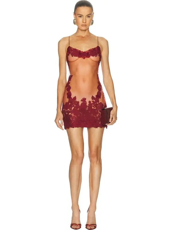 MIRROR PALAIS Anemone Mini Dress - Sangre