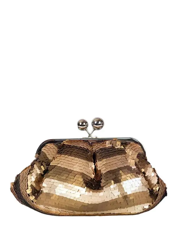 Max Mara Pasticcino Sequin Clutch Bag - Gold