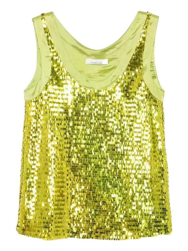 Liviana Conti Sequin Embellished Top - Green