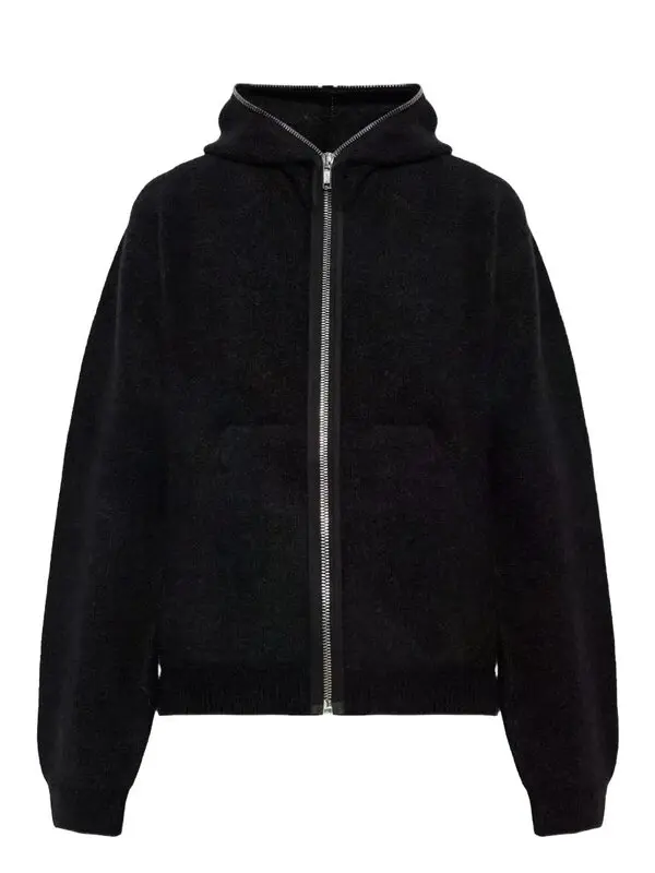 Rick Owens Hooded Zip-up Cardigan - Black