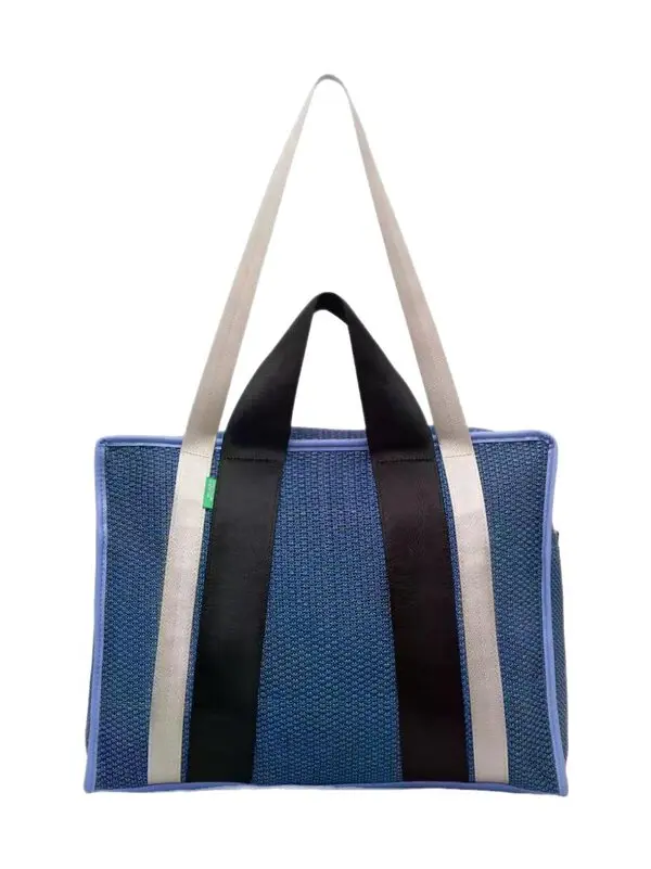 BENETTON Contrast-strap Tote Bag - Blue