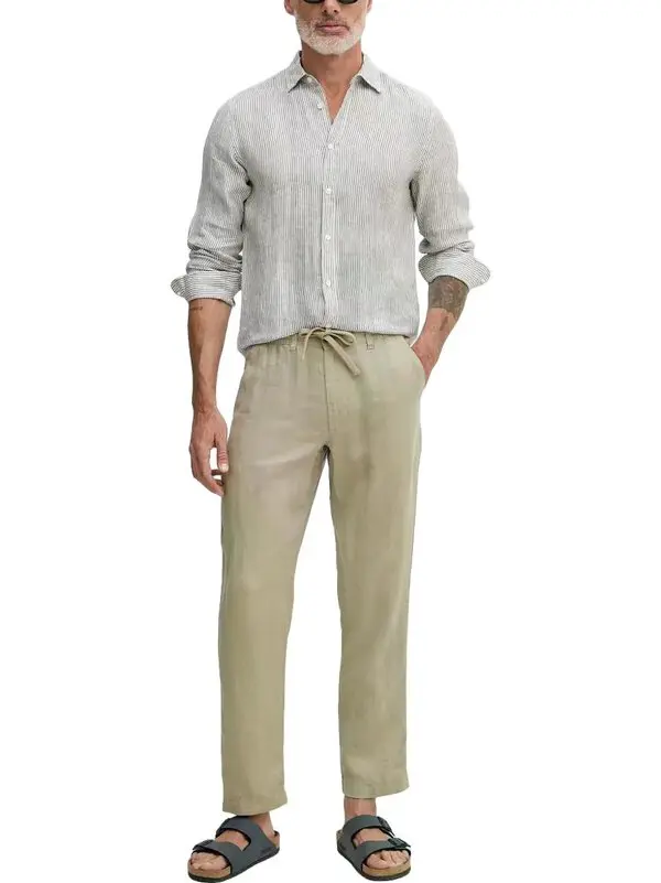 BENETTON Drawstring Waist Trousers - Neutrals