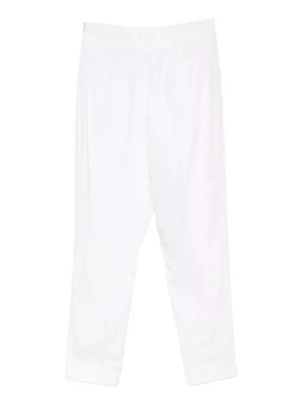 SIMONA CORSELLINI Tonal-stitching Trousers - White