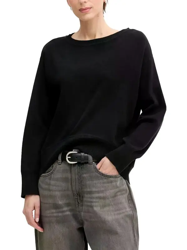 BENETTON Ribbed-trim Crew Neck Sweater - Black