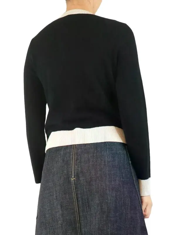 From Future Contrast-trim Cashmere Cardigan - Black