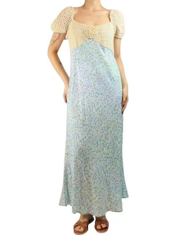 Rixo Sardinia Maxi Dress - Blue