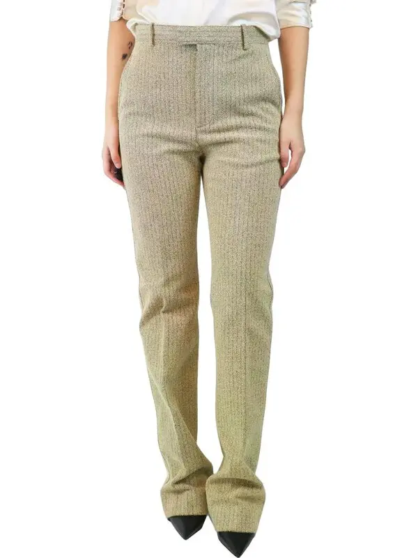 Bottega Veneta Beige Herringbone Boucle Trousers - Neutrals