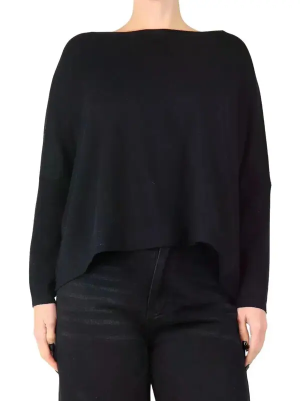 Diane Von Furstenberg Wool Boat Neck Sweater - Black
