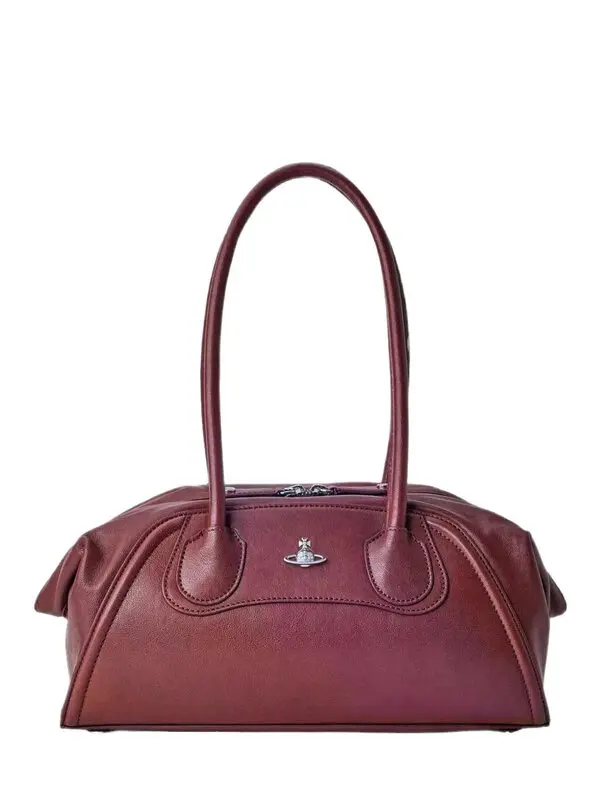 VIVIENNE WESTWOOD Small Logo-plaque Leather Shoulder Bag - Red